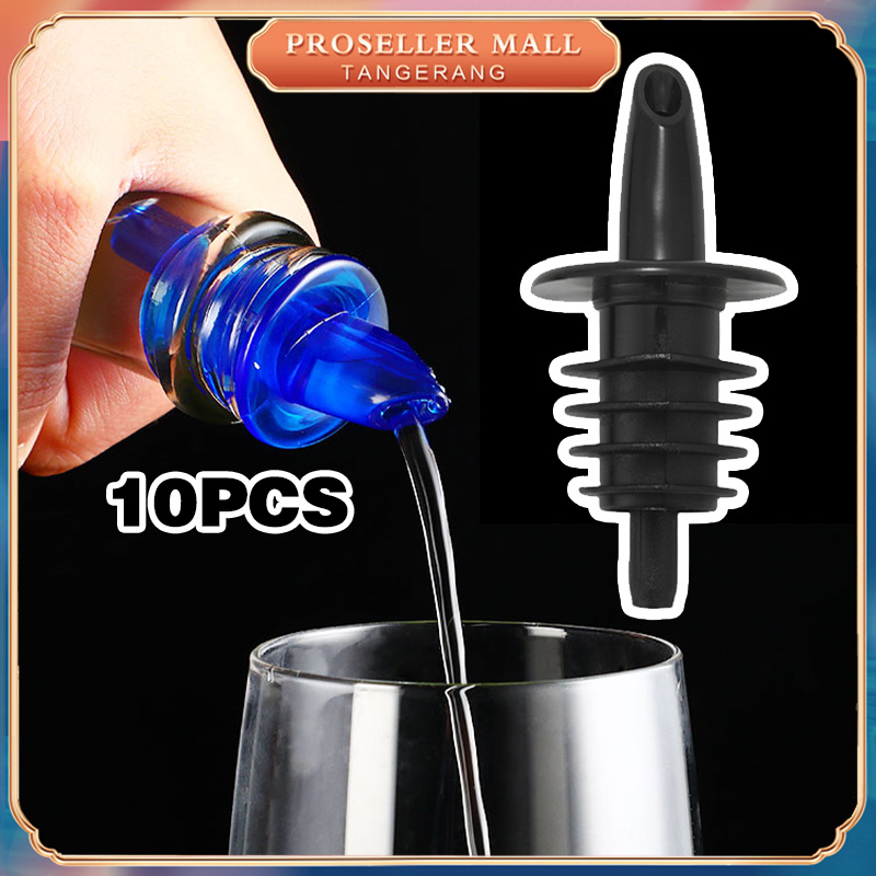 Jual 10PCS Penutup Botol Wine / Bottle Pourer Plastik Pourer Botol ...
