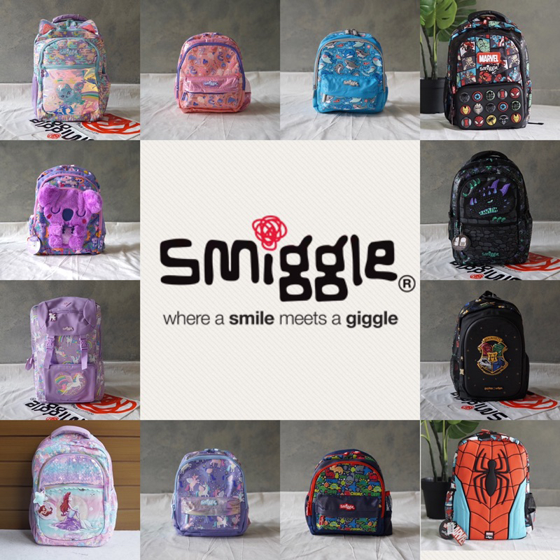 Jual Smiggle Boys & Girls Kids Backpack | bag size 41x31x12cm | junior ...