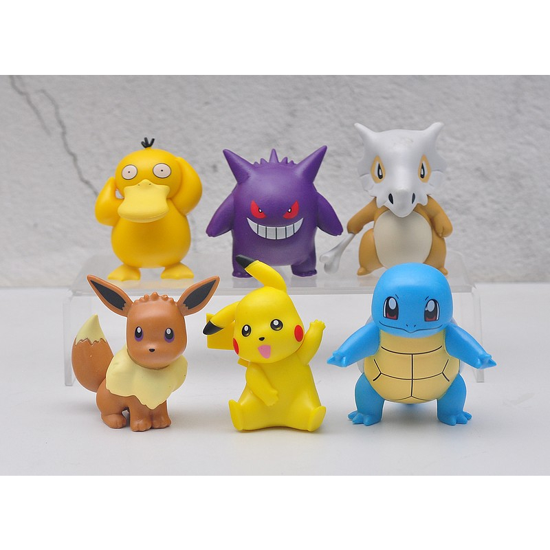 Jual 1pc ACTION FIGURE POKEMON GENGAR CUBONE PSYDUCK PIKACHU EEVEE ...