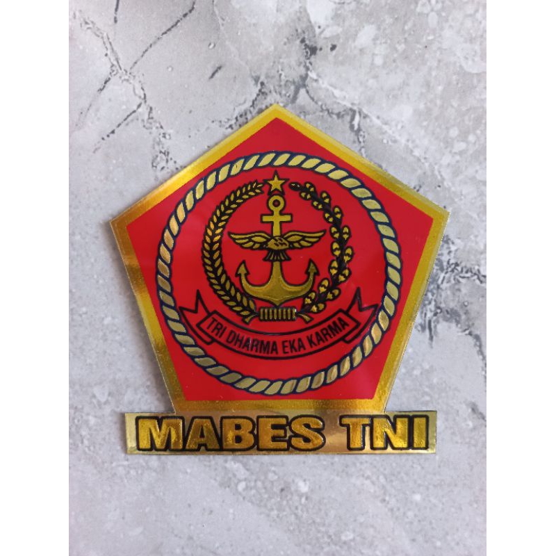 Jual STICKER PVC MABES TNI KILAP - STICKER PVC MABES TNI TIMBUL ...