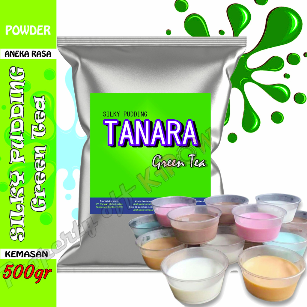 Jual Bubuk Silky Pudding Rasa Green Tea # Silky Green Tea # Topping ...