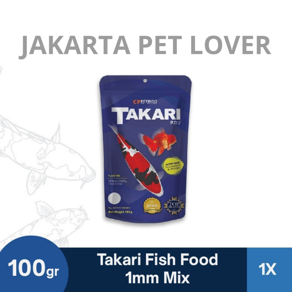 Jual Takari Fish Food Floating Type Mix 1mm Pakan Ikan Hias - 100gr ...