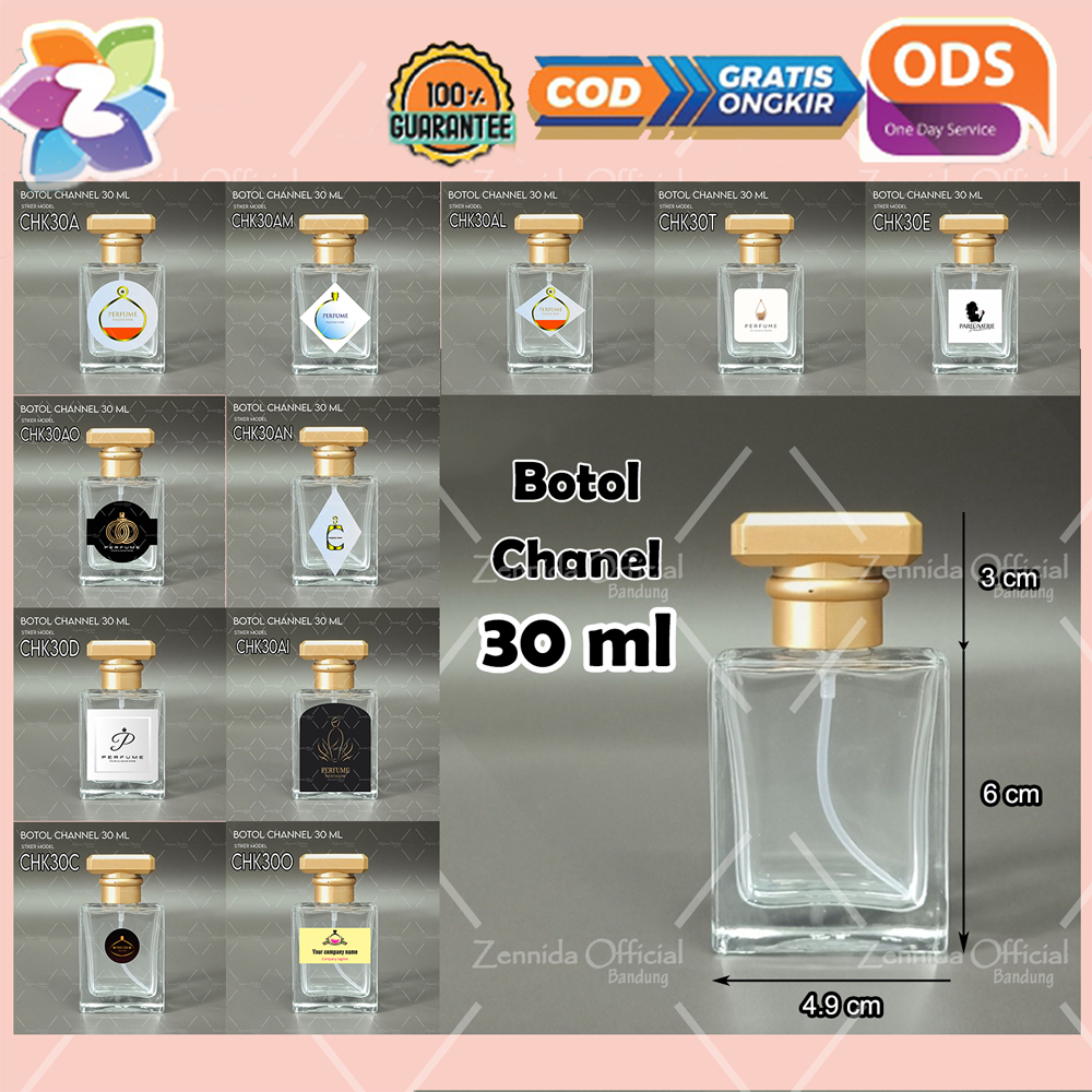 Jual Stiker Botol Parfum Chanel 30 ml Parfume Sticker Label Custom ...