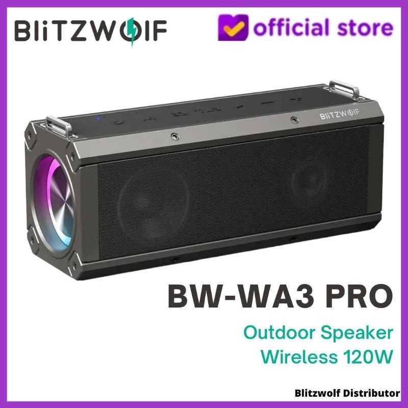Jual Blitzwolf BW WA3 PRO Speaker 120W Bluetooth Wireless Deep Bass RGB ...