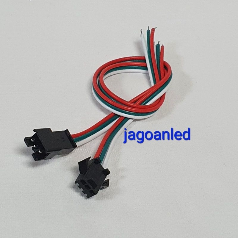 Jual Kabel JST 3 pin socket DC male female konektor LED strip RGB | Shopee Indonesia
