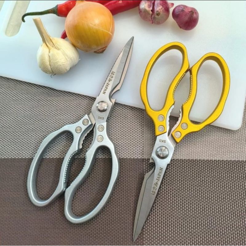 Jual Gunting Dapur JAPAN SK5 PREMIUM Tajam Kuat Tebal Stainless Steel ...