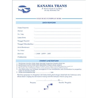 Jual Nota Custom/Nota Rental Mobil/Nota Mobil/Nota Sewa/Nota | Shopee ...