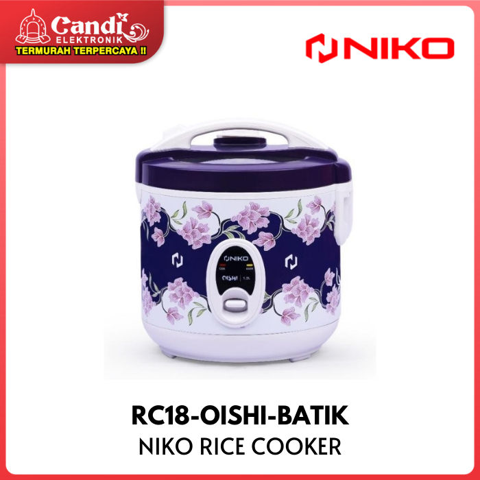 Jual NIKO Rice Cooker 1,8 Liter Inner Pot Anti Lengket RC18-OISHI-BATIK ...