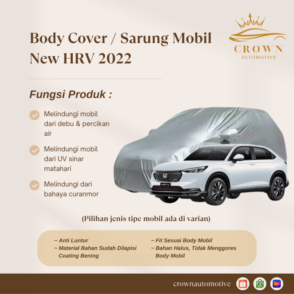 Jual Body Cover HRV 2022 / Sarung Mobil HRV 2022 | Shopee Indonesia