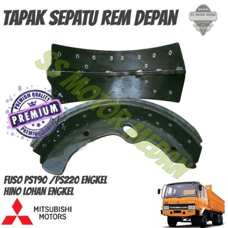 Jual TAPAK SEPATU REM DEPAN HINO LOHAN ENGKEL FUSO PS190 / 220PS ENGKEL ...