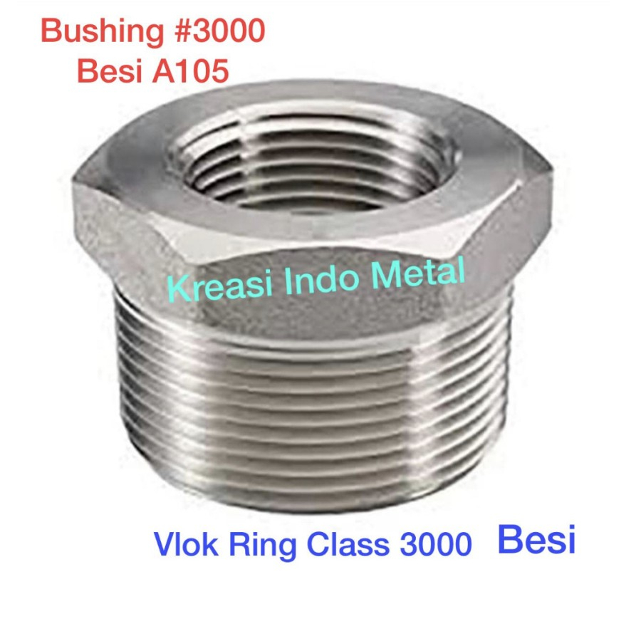 Jual Vlok Ring / Bushing Class 3000 ( 1/2 x 1/4 ) Besi Drat NPT Volk ...