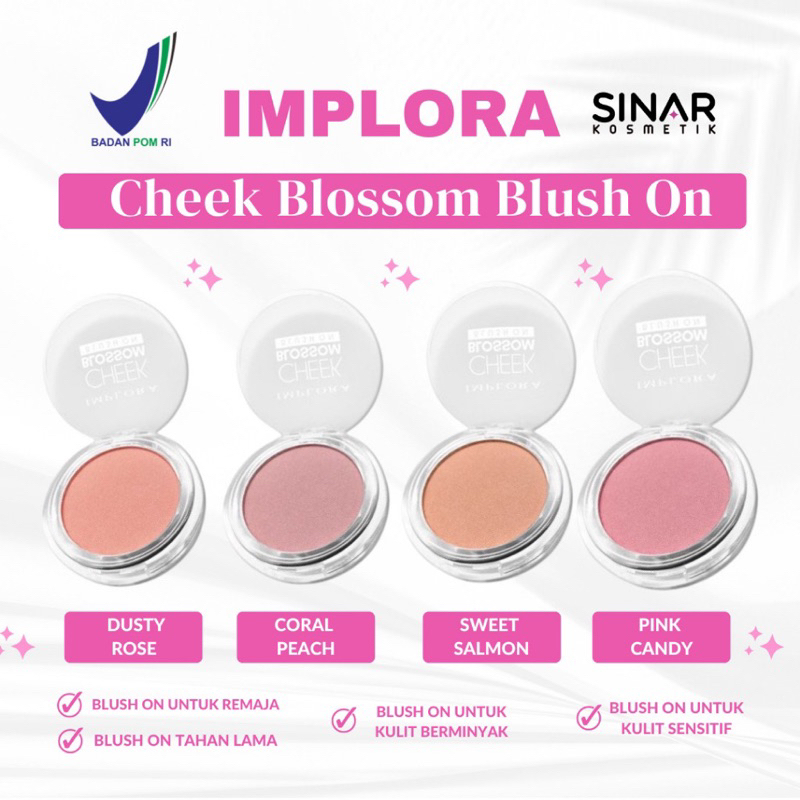 Jual IMPLORA cheek Blossom Blush on | Shopee Indonesia