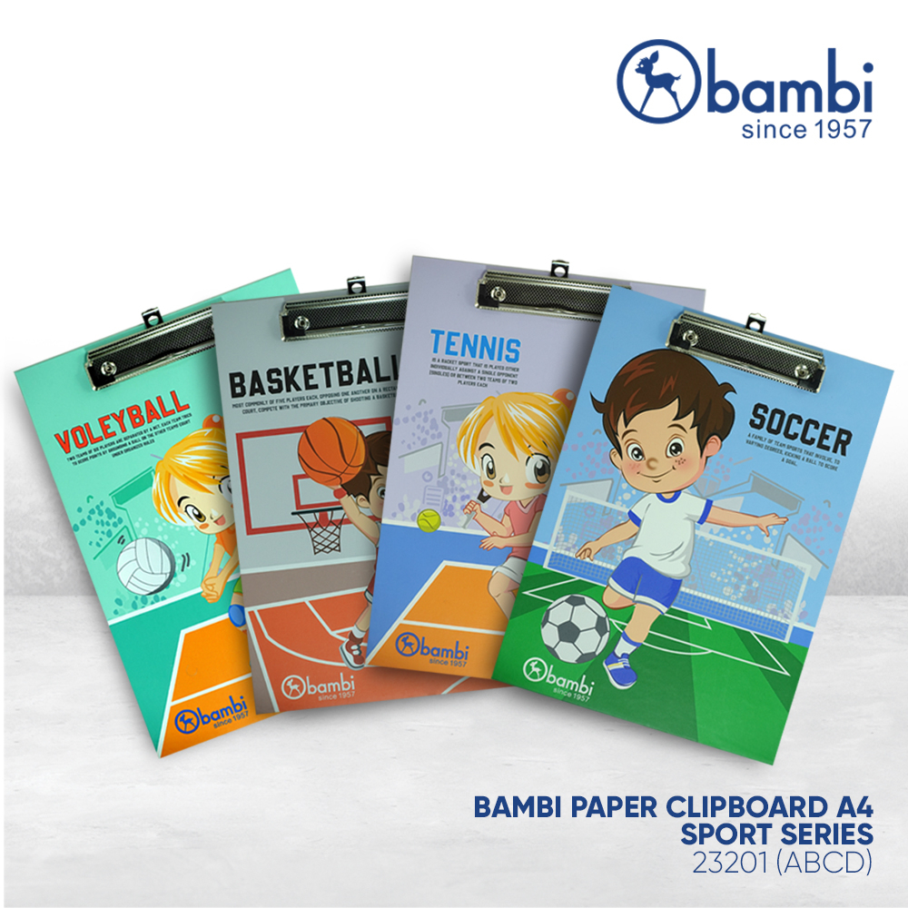 Jual Bambi Paper Clipboard/ Papan Jalan A4 with 12 cm Wire - 23201 ...