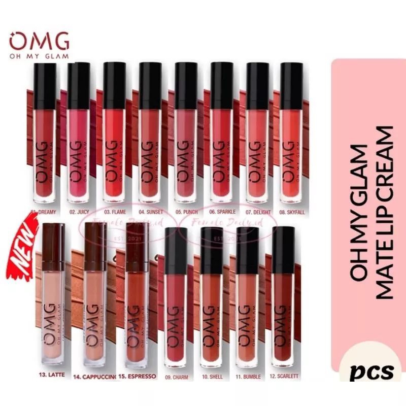 Jual OMG OH MY GLAM MATTE KISS LIP CREAM | LIP CREAM MATTE | Shopee ...