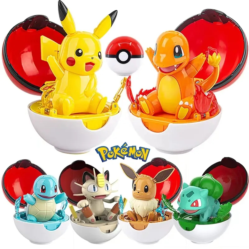 Jual MAINAN POP UP ACTION FIGURE POKEMON TOYS PIKACHU POKEBALL SET NEW ...