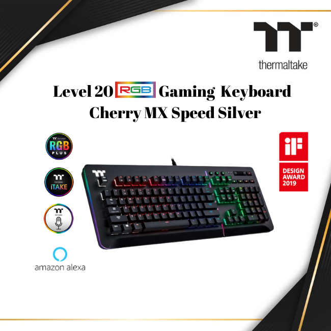Jual Thermaltake Level 20 RGB Gaming Keyboard Cherry MX Speed Silver ...