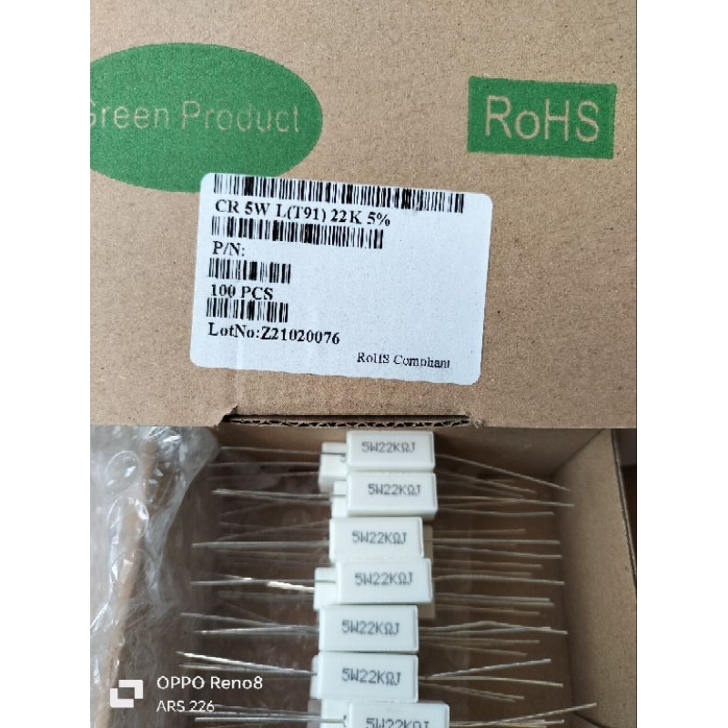Jual RESISTOR 5W 22K TAIWAN ROHS | Shopee Indonesia