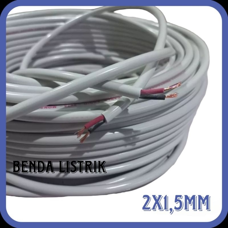 Jual Kabel Listrik Serabut 2x1,5mm Putih - Kabel Serabut HYO Putih 2x1.5mm (Harga Permeter ...