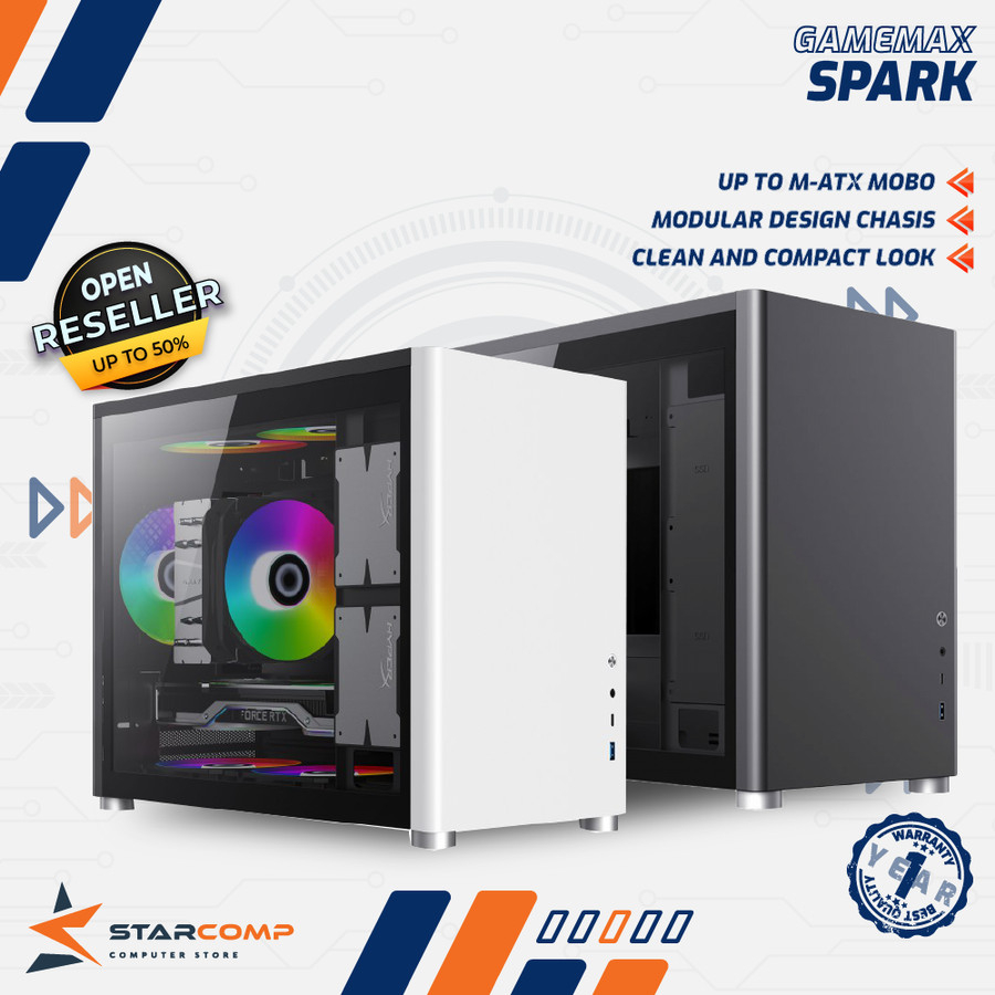 Jual GameMax Spark M-ATX Casing PC Gaming Computer Case | Shopee Indonesia