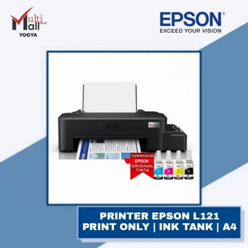 Jual Printer Epson L121 Print Only A4 EcoTank (Free Tinta Original ...