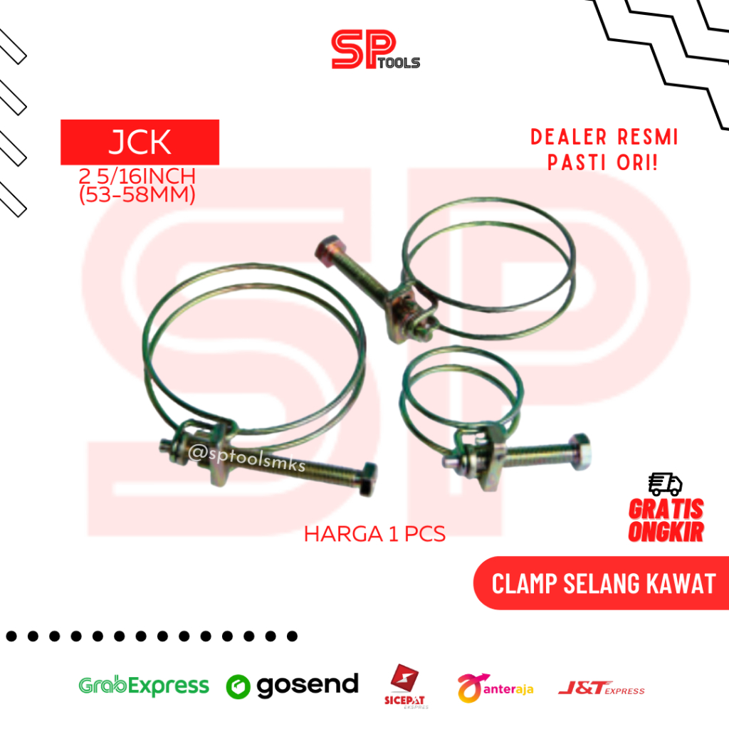 Jual KLEM CLAMP CLAM SELANG KAWAT PENJEPIT 2 5/16" 2 5/16 INCH 53-58MM JCK | Shopee Indonesia