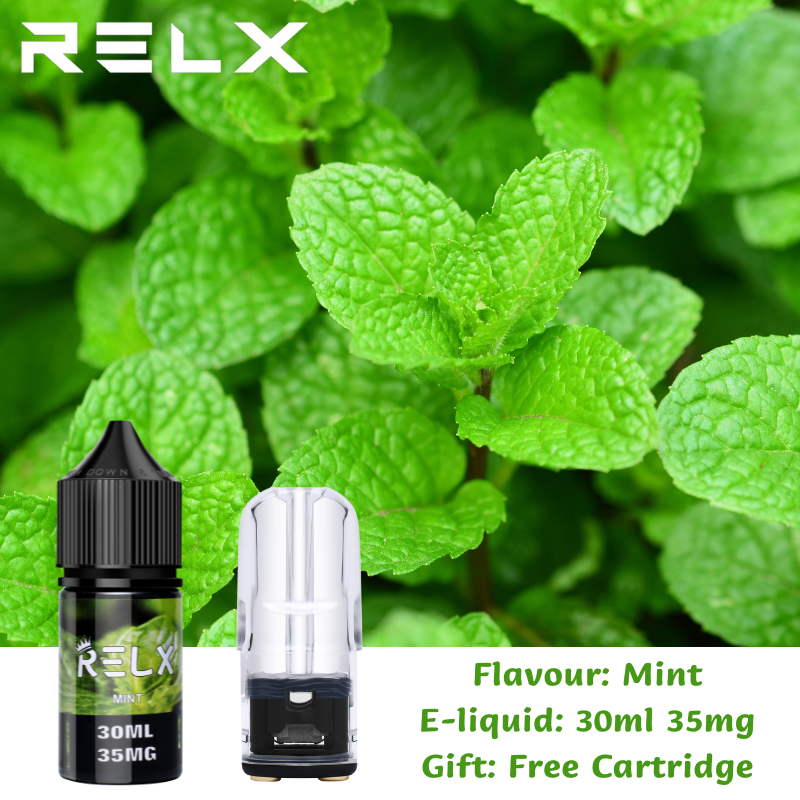 Jual [Relx Liquid Refill] Liquid Saltnic 30ML 35MG Mint Liquid Vape ...