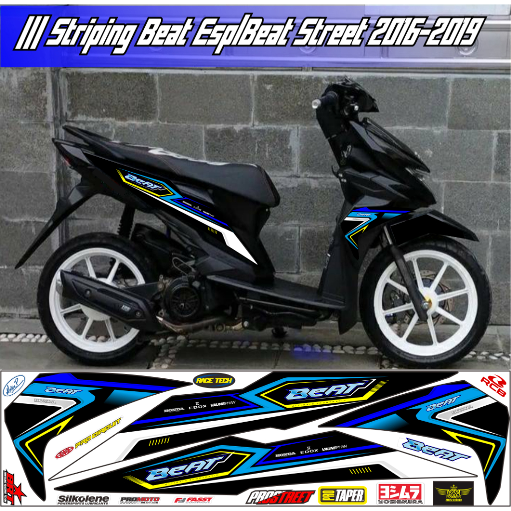 Jual sticker lis variasi STRIPING HONDA BEAT NEW ESP 2016-2019 list ...