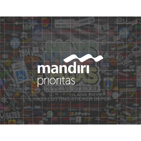 Jual Cutting Sticker Mandiri Prioritas Ukuran 7 Cm | Shopee Indonesia