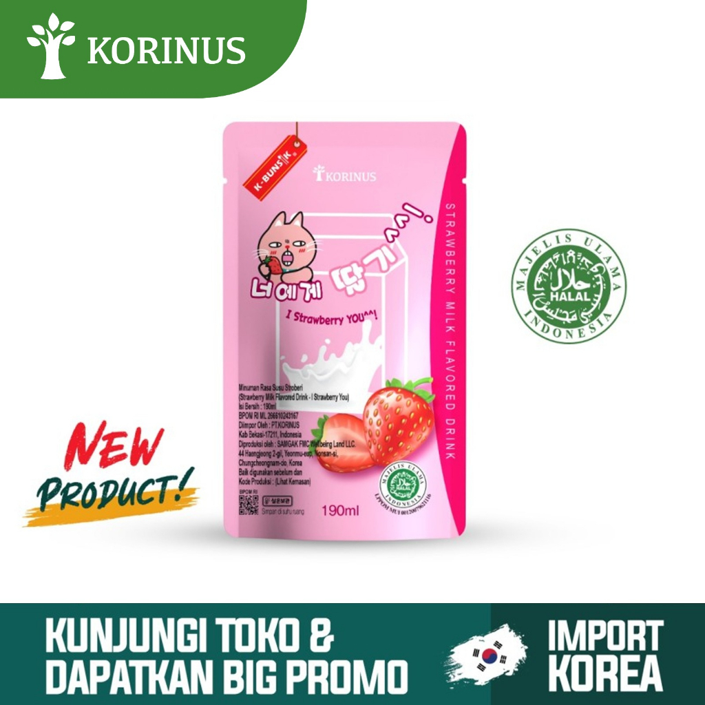 Jual K - STRAWBERRY MILK Flavored Drink /Susu rasa strawberry/Minuman ...