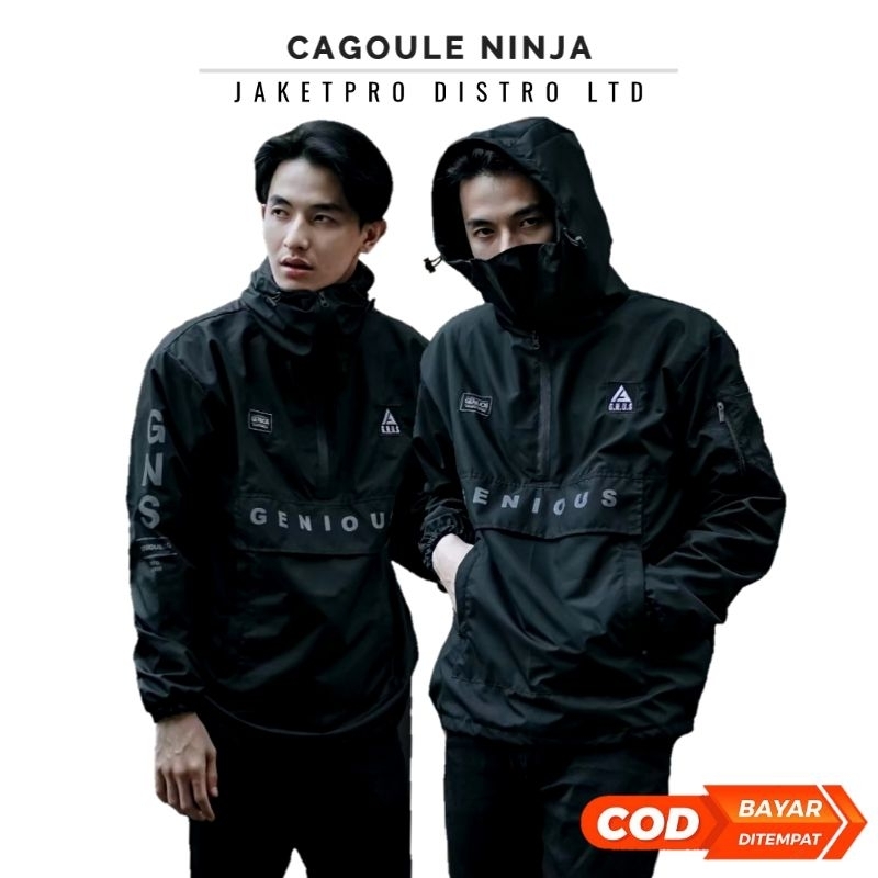 Jual Jaket Cagoule Pria Ninja Tebal Anti Air / Jaket Waterproof ...