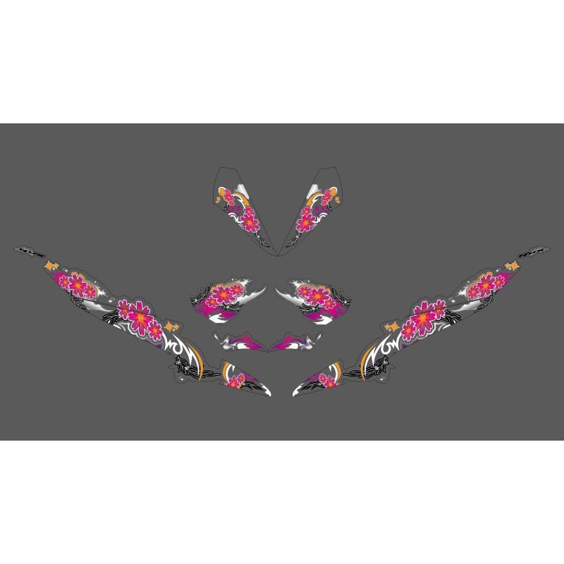 Jual STRIPING STICKER CUSTOM AEROX NEW 155 TRANSPARAN MOTIF BUNGA ...