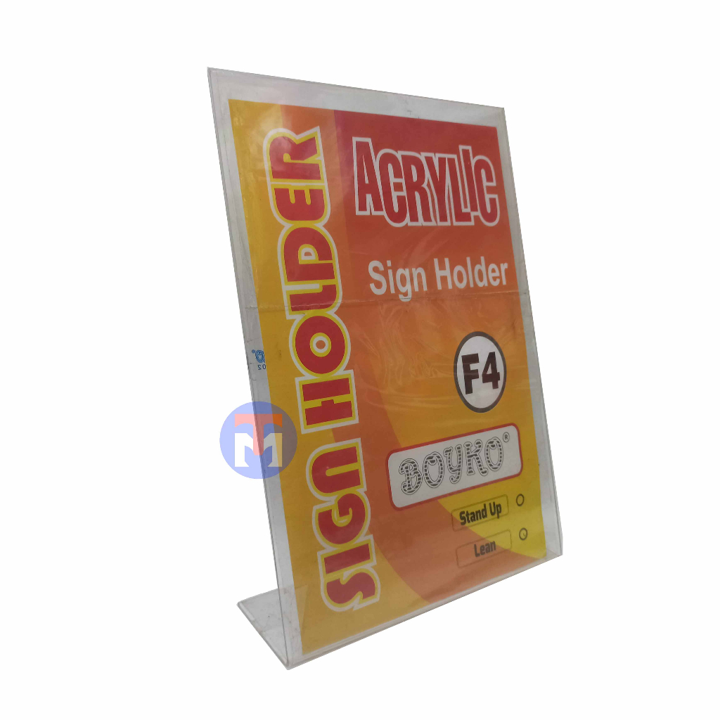 Jual Acrylic Sign Holder F4 1 Kaki | Shopee Indonesia