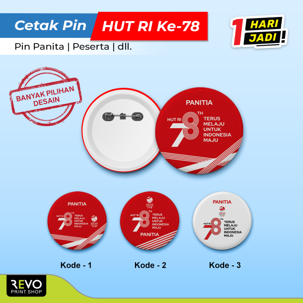 Jual Souvenir Hadiah Pin Peniti 17an / Pin Kemerdekaan Pin panitia ...