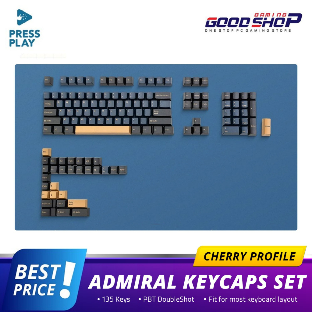 Jual Press Play ADMIRAL PBT Doubleshot Keycaps Keycap Set | Shopee ...