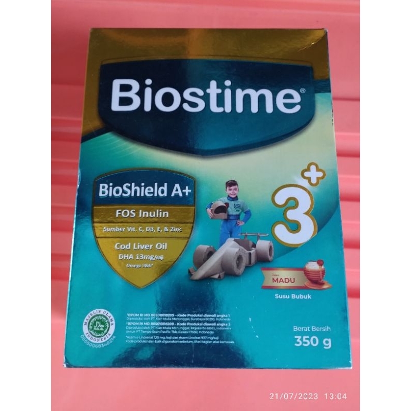 Jual BIOSTIME 3+ MADU 350GR SUSU PERTUMBUHAN ANAK 3-5 TAHUN | Shopee ...
