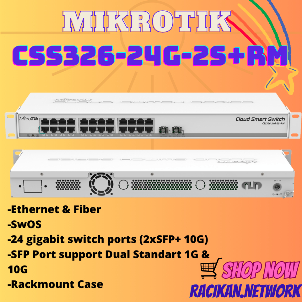 Jual MIKROTIK CSS326 24G 2S+ RM CSS326-24G-2S+RM | Shopee Indonesia