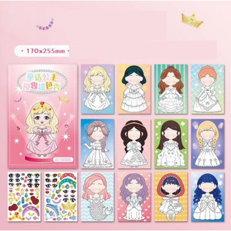 Jual buku activity sticker book princess,mainan sticker ganti muka ...