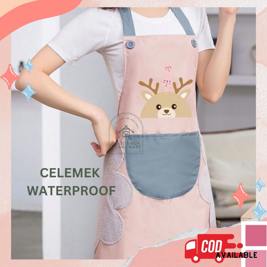 Jual CELEMEK APRON WATERPROOF | CELEMEK MASAK DAN DAPUR | Shopee Indonesia