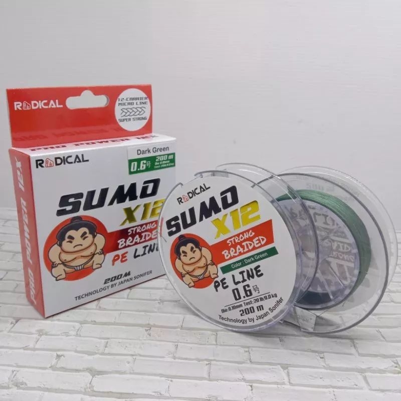 Jual PE Radical sumo X12 200Meter Dark green | Shopee Indonesia