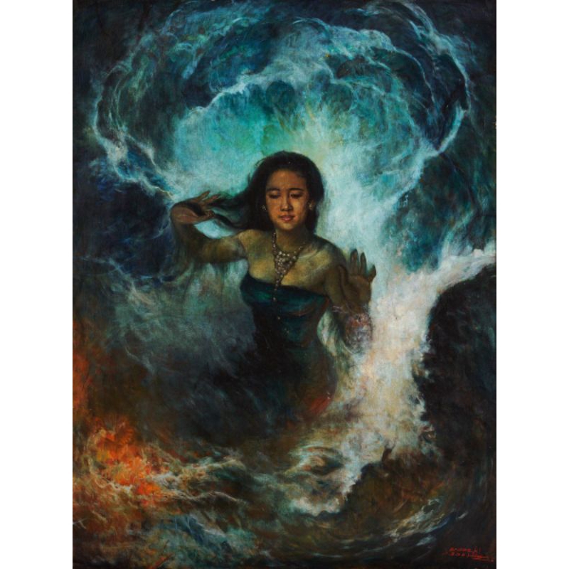 Jual Lukisan Basoeki Abdullah Kanjeng Ratu Nyi Roro Kidul Painting ...