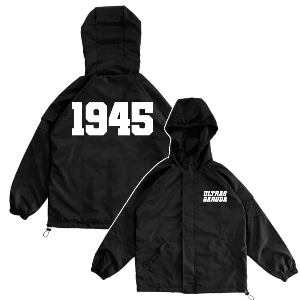 Jual Jacket Winbreaker Ultras Garuda 1945 HITAM | Shopee Indonesia