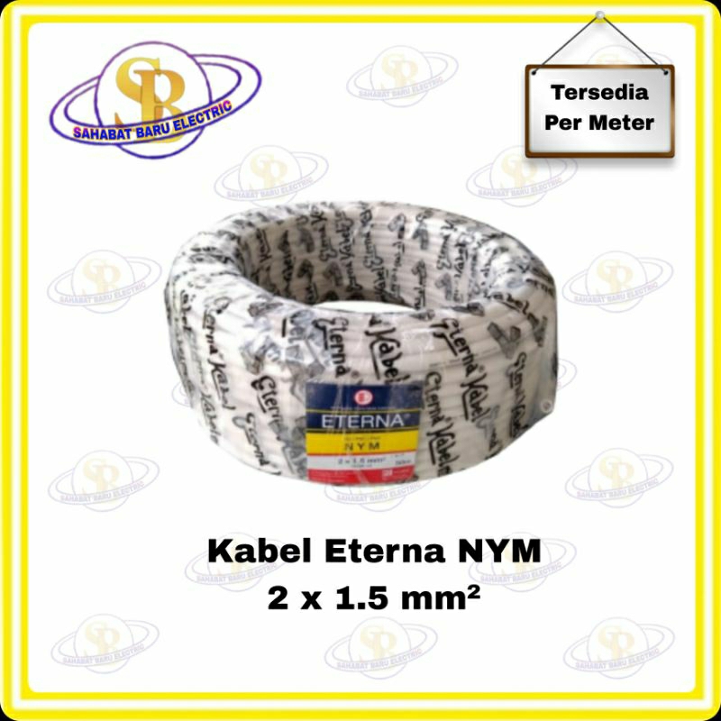 Jual Kabel Eterna NYM 2x1.5 mm² Kabel Listrik Kawat Tembaga (Harga Eceran) | Shopee Indonesia