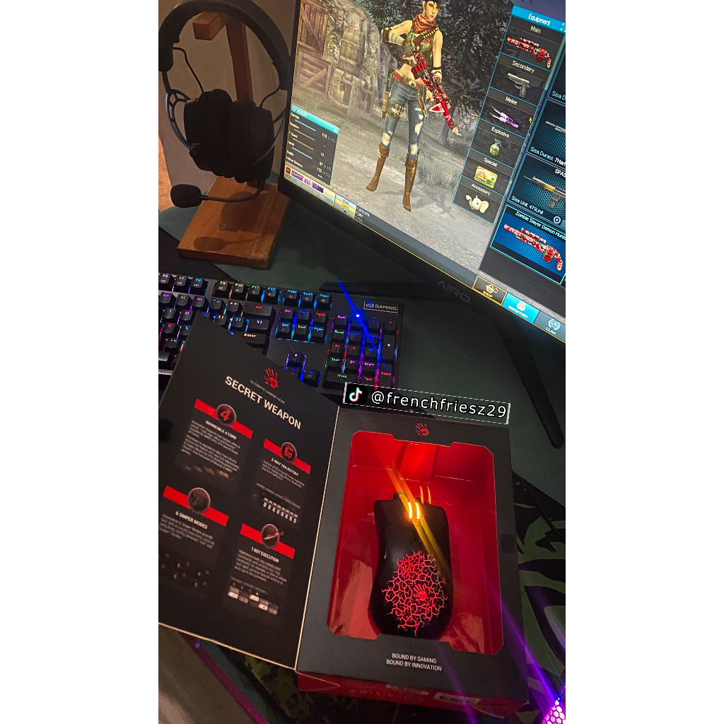 Jual Mouse bloody A90 + Free script settingan PB ( SG,AWP,NORECOIL ...