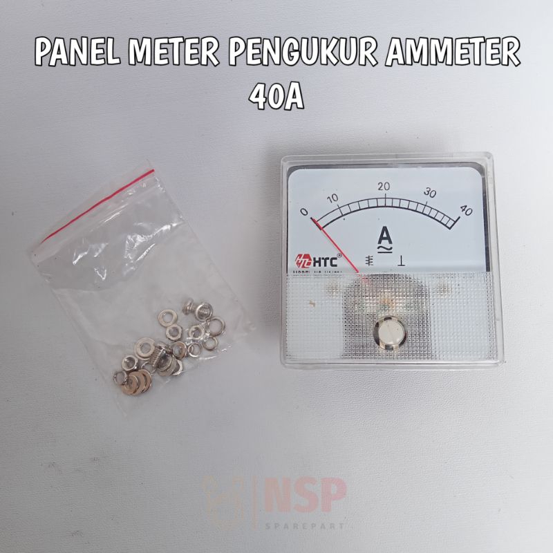 Jual Panel Meter Pengukur Ammeter Analog AC DC 40A Wattmeter ...