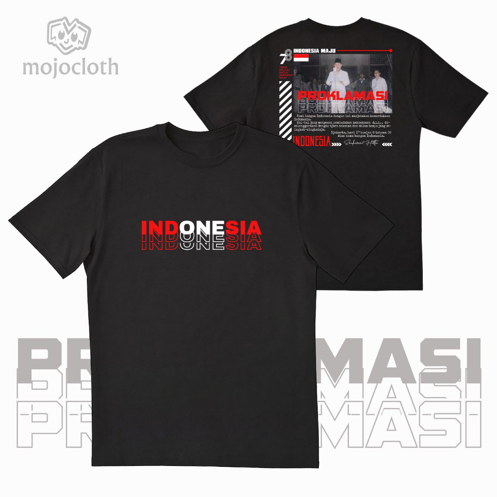 Jual Kaos Kemerdekaan Republik Indonesia / Kaos Proklamasi Kemerdekaan ...