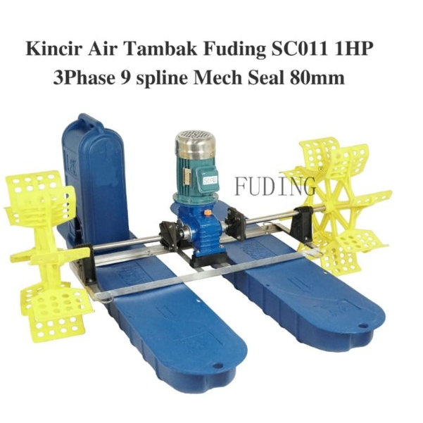 Jual Kincir Air Tambak Fuding SC011 1HP 3Phase 9 spline Mechanical Seal 80mm | Shopee Indonesia