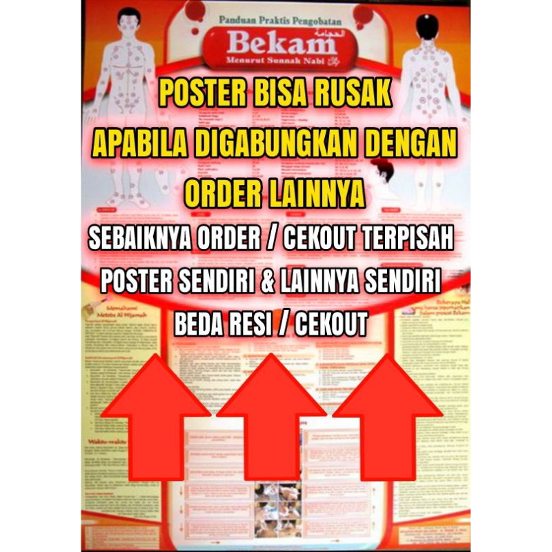 Jual Poster Titik Bekam / Poster Hijamah / Poster Panduan Bekam ...