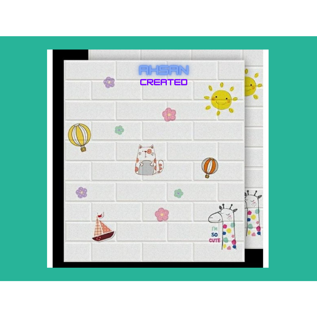 Jual Wallpaper Dinding 3D / Sticker Dinding Motif Batu Bata Corak Foam ...