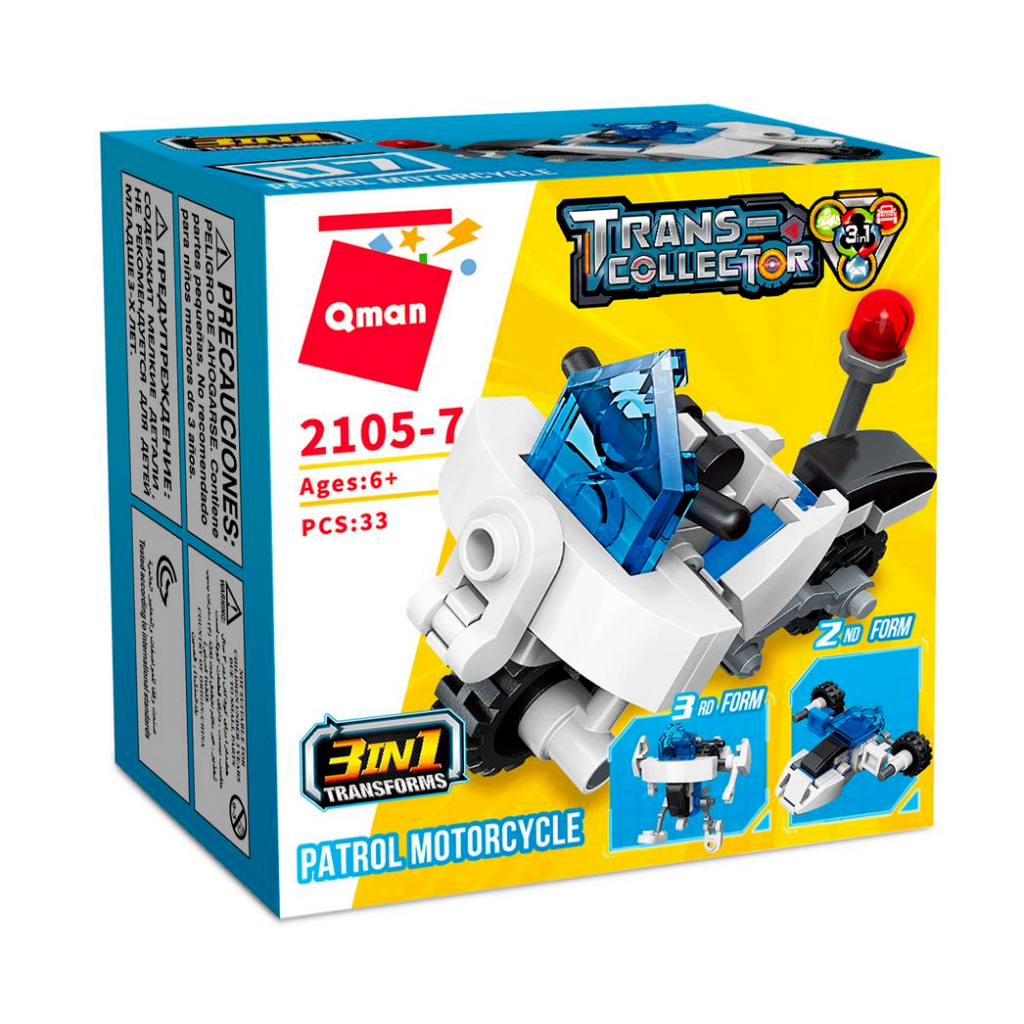 Jual Qman Trans-Collector 10 Mini-Sets 3 in 1 Mainan Balok Polisi dan Konstruksi 2105 | Shopee ...