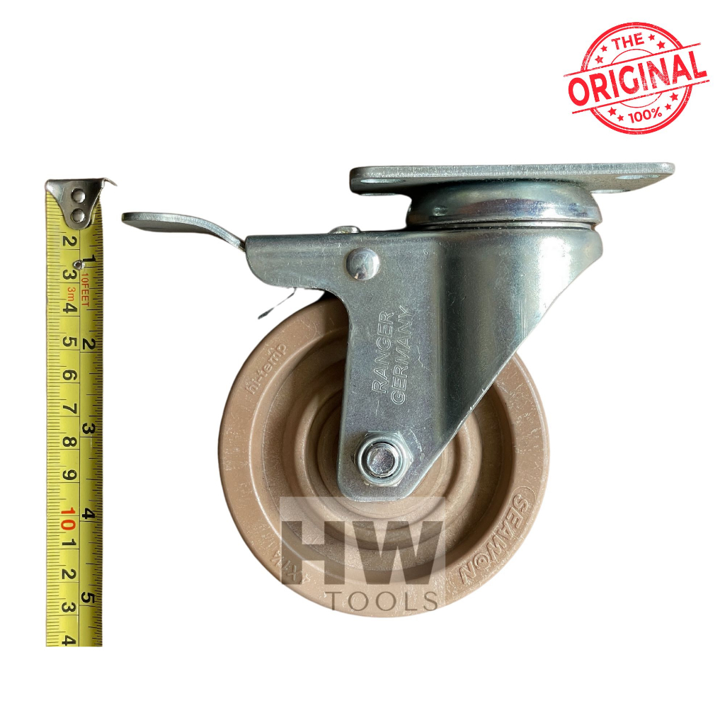 Jual Roda Oven Tahan Panas 280 C Hidup Putar Rem 4" High Temp Swivel ...